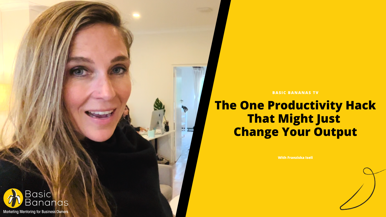 The One Productivity Hack That Might Just Change Your Output | Basic ...